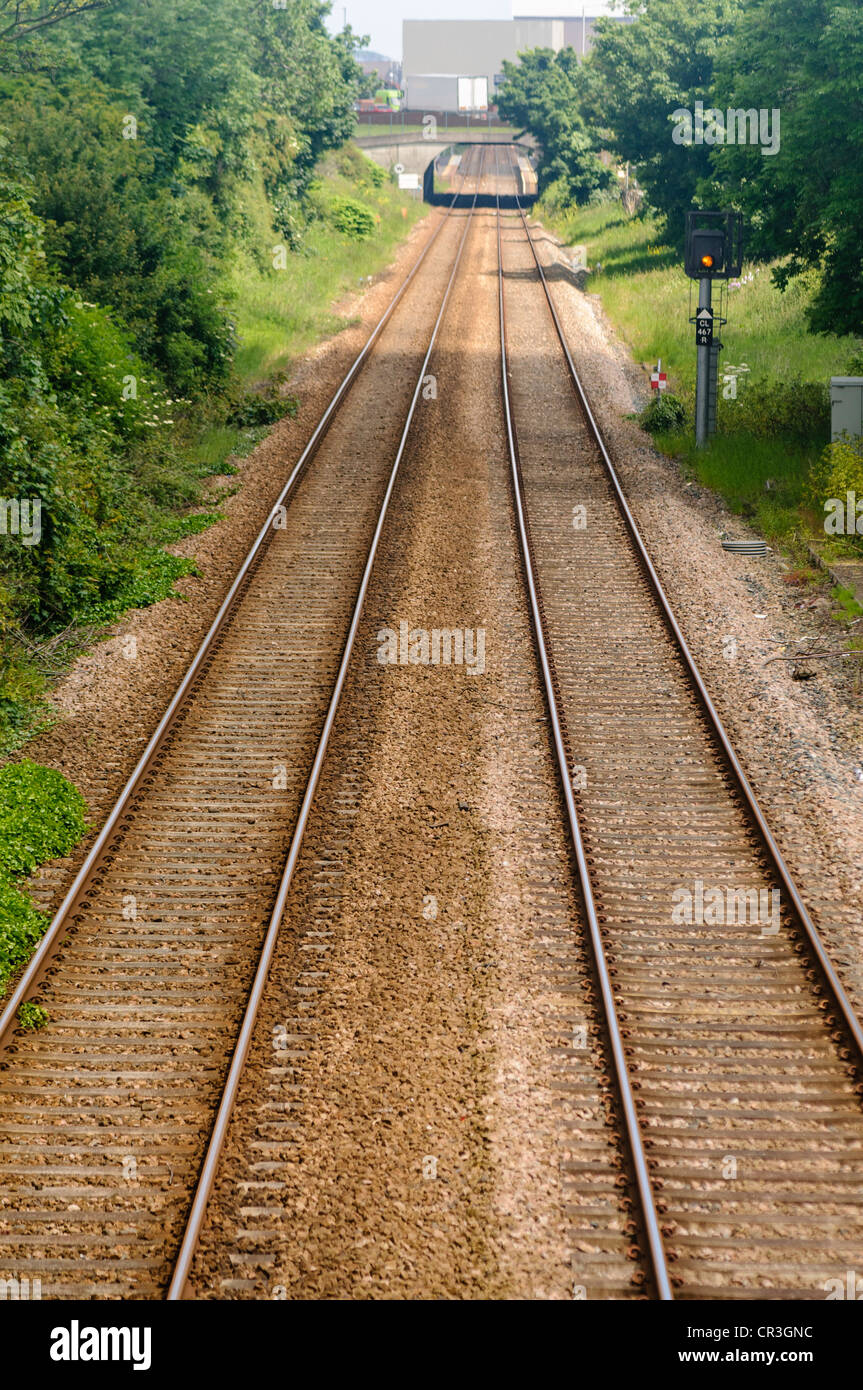 Empty railway track hi-res stock photography and images - Alamy