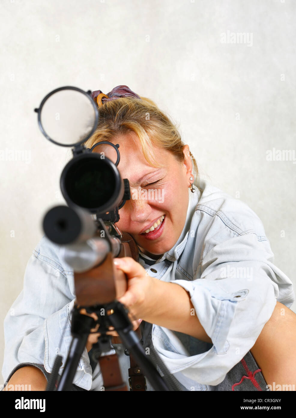 Girl with a gun hi-res stock photography and images - Alamy