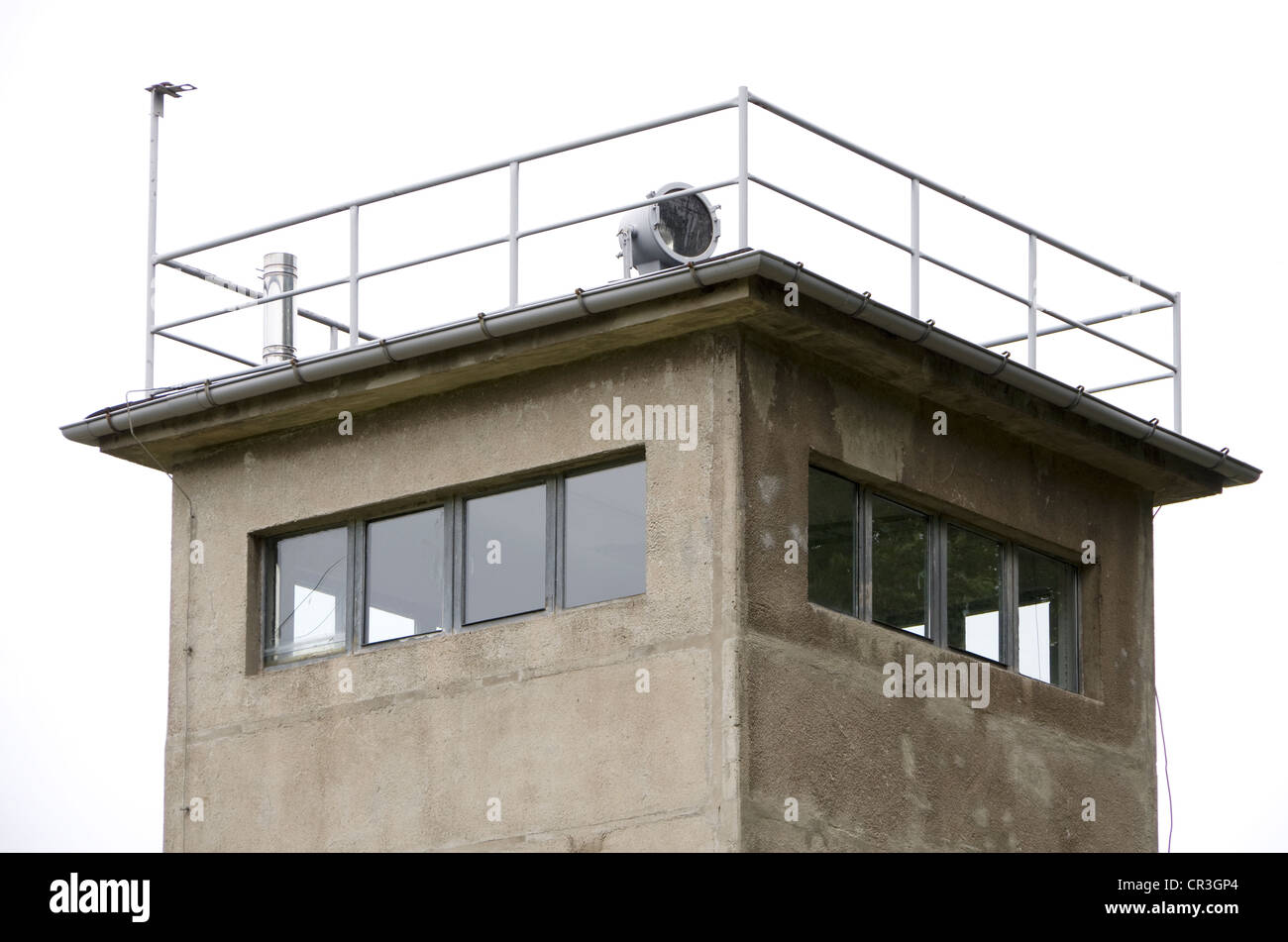 East-German watchtower, Berlin Wall strip, Treptow quarter, Berlin ...