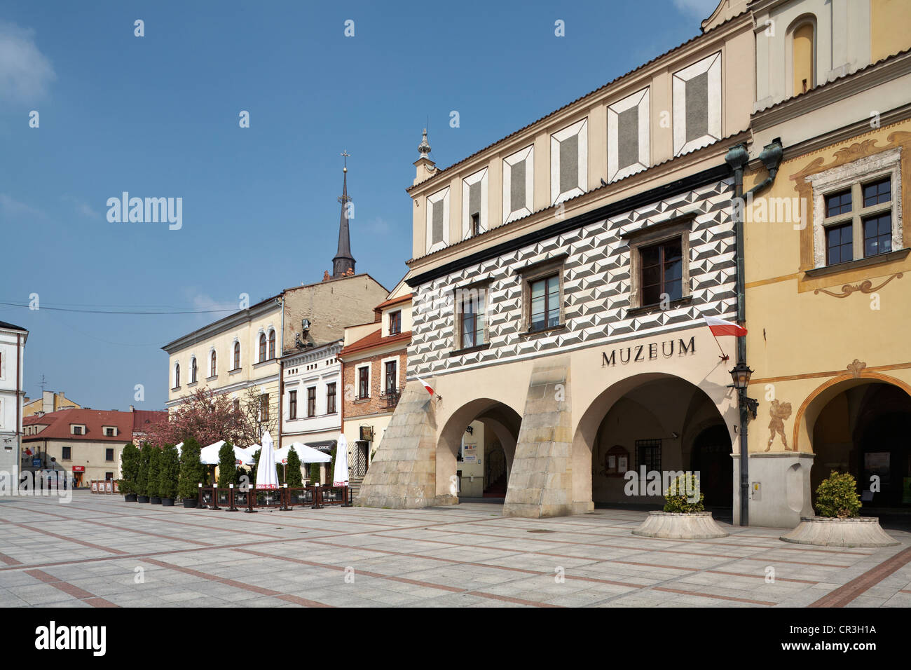 Eastern Europe Poland Malopolska Tarnow Rynek Buildings in Main Square ...