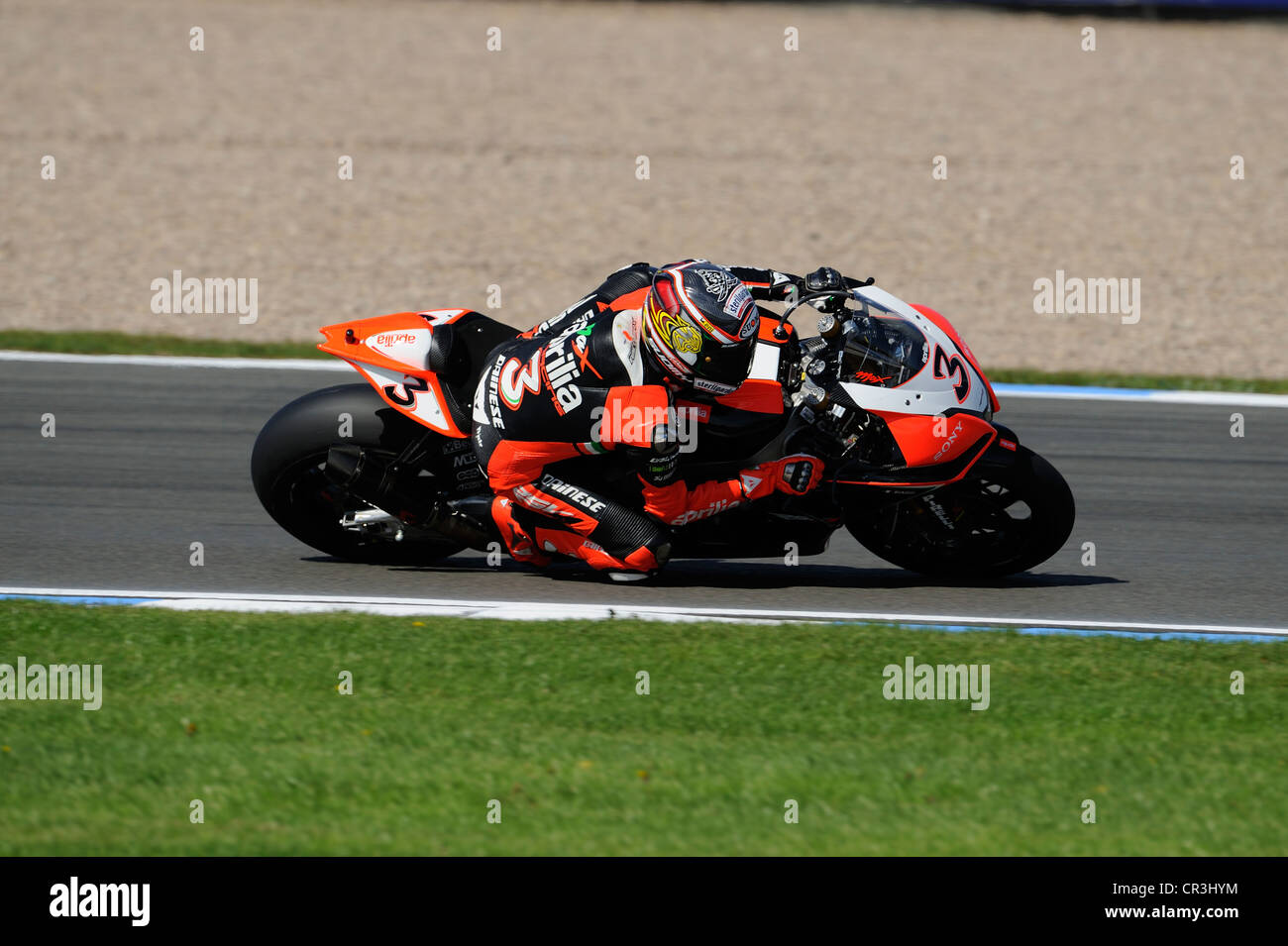 max biaggi on the aprilia, WSBK 2012 Stock Photo - Alamy