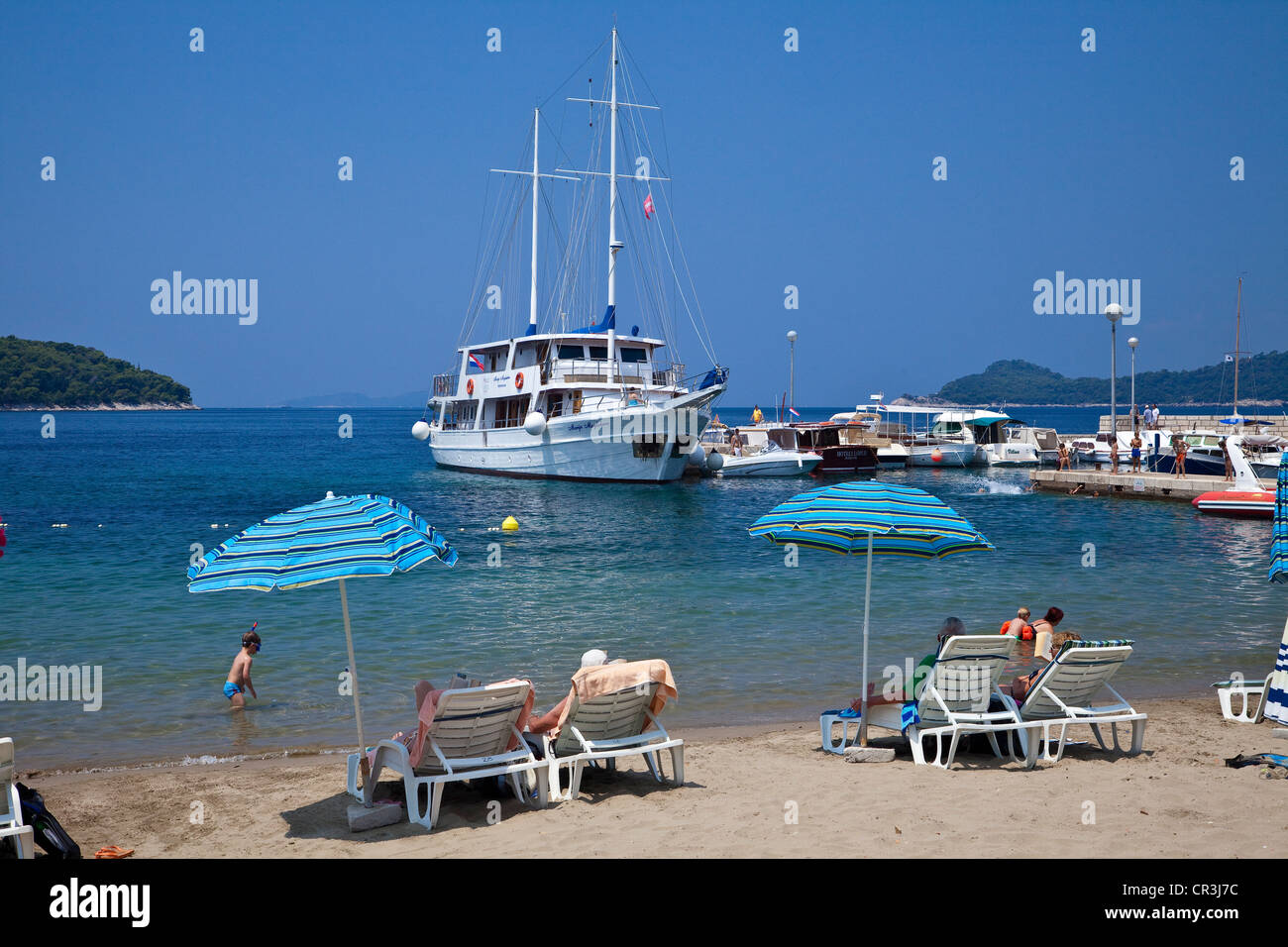 Croatia, Dalmatia, Dalmatian Coast, Elaphiti Islands, Lopud Island ...