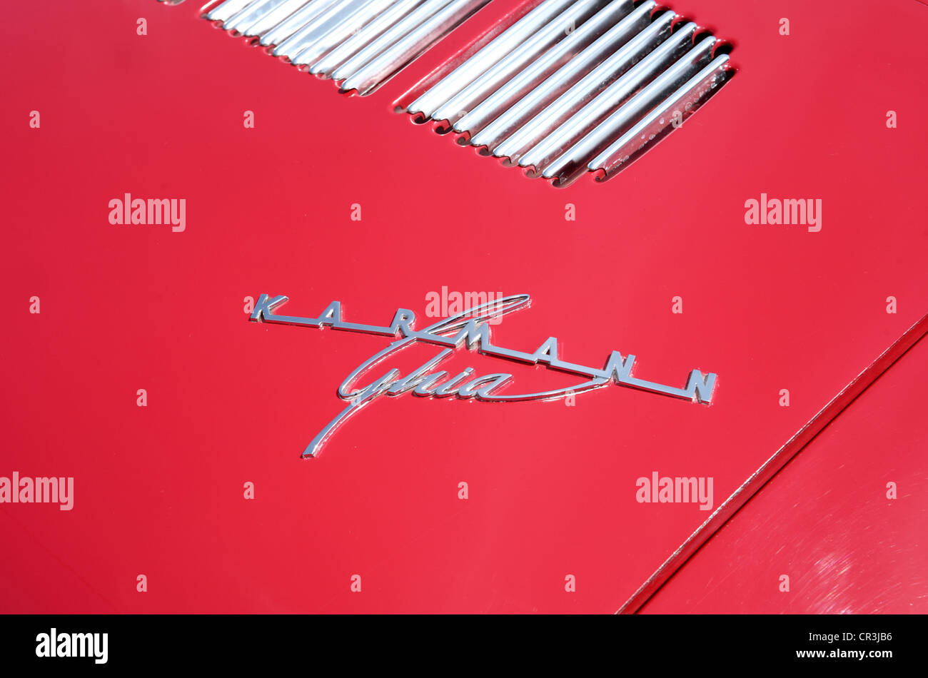 Kharman Ghia Badge on boot of car Stock Photo - Alamy