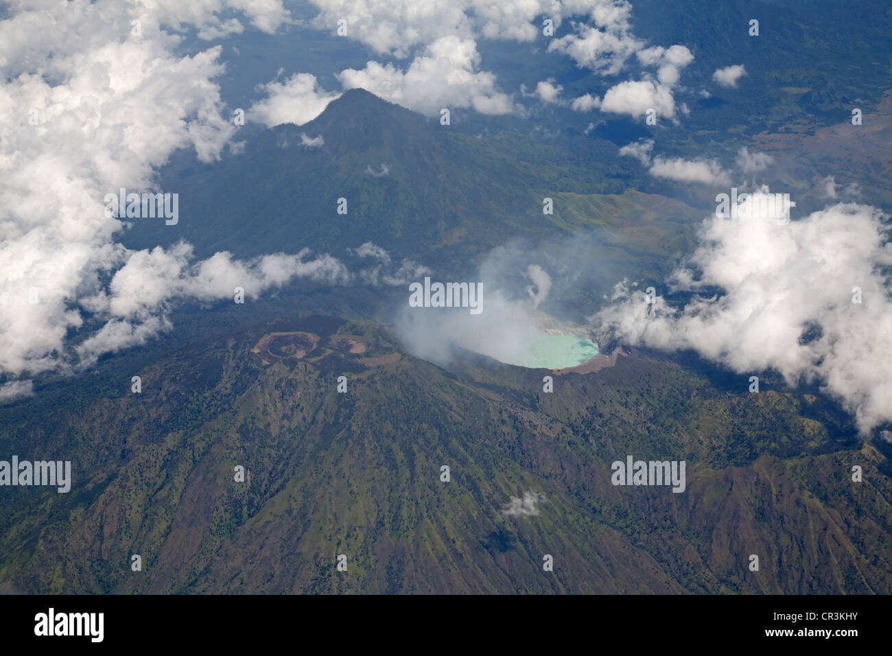 Volcanic lake on the indonesian island Java Stock Photo - Alamy