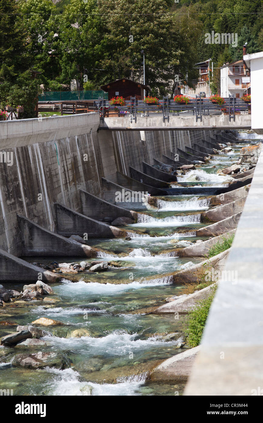 Po River in Crissolo, province of Cuneo, Piedmont region, Italy, Europe ...