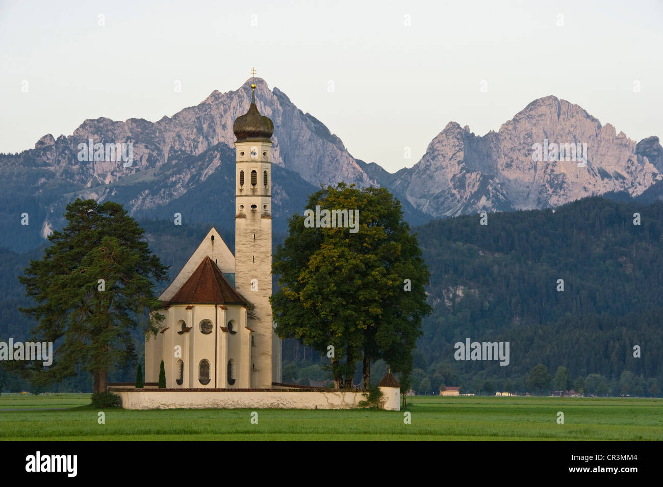 Church of St Koloman near Fuessen, Allgaeu region, Bavaria, Germany ...