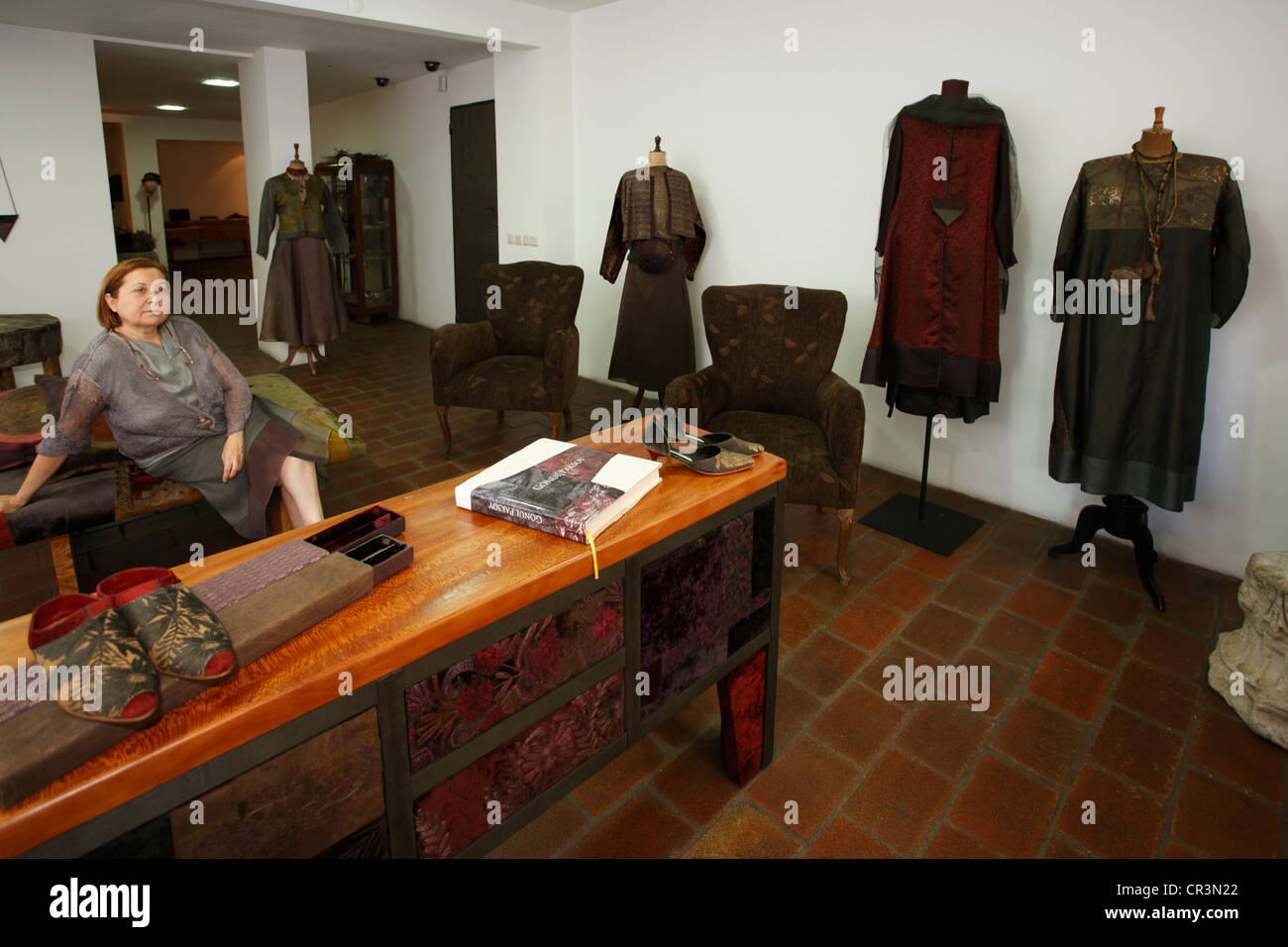 Turkey Istanbul fashion designer Gonul Paksoy models with Ottoman style ...