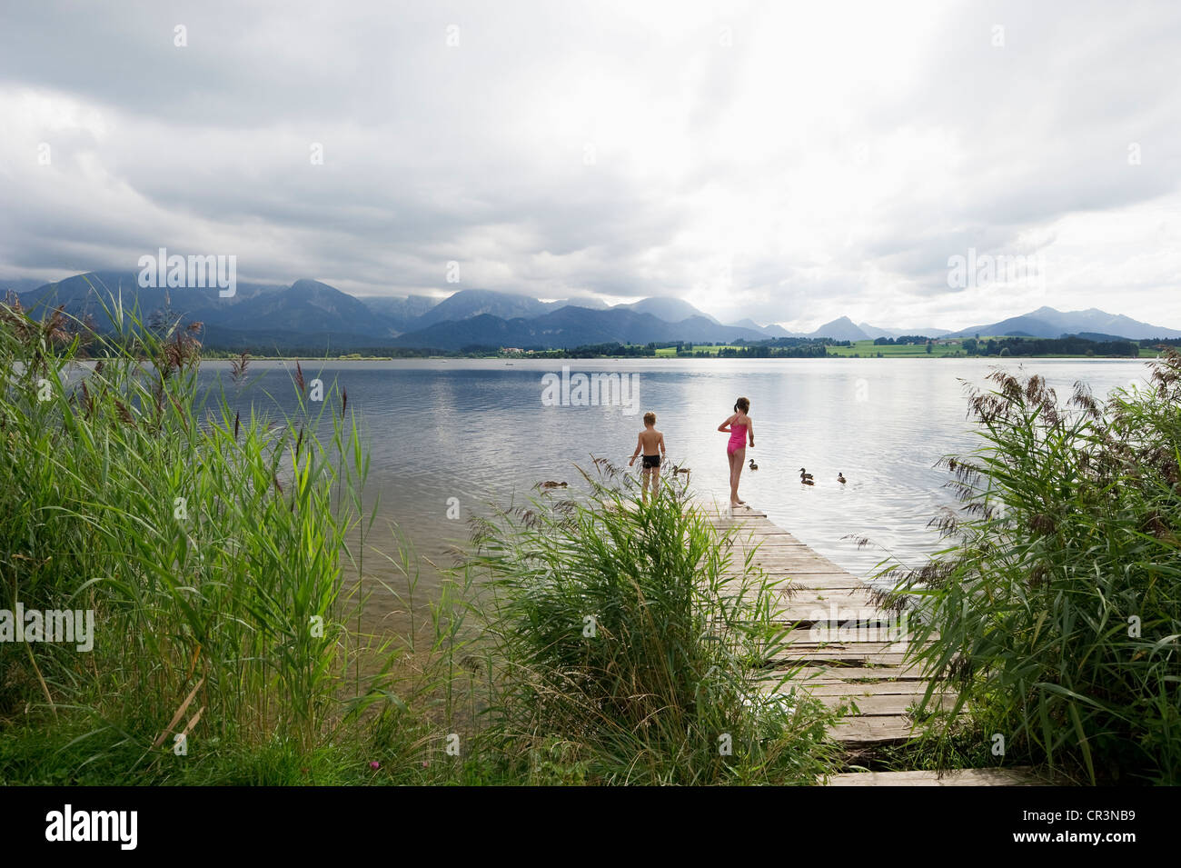Hopfensee Lake Near Fuessen Allgaeu Stock Photos & Hopfensee Lake Near ...
