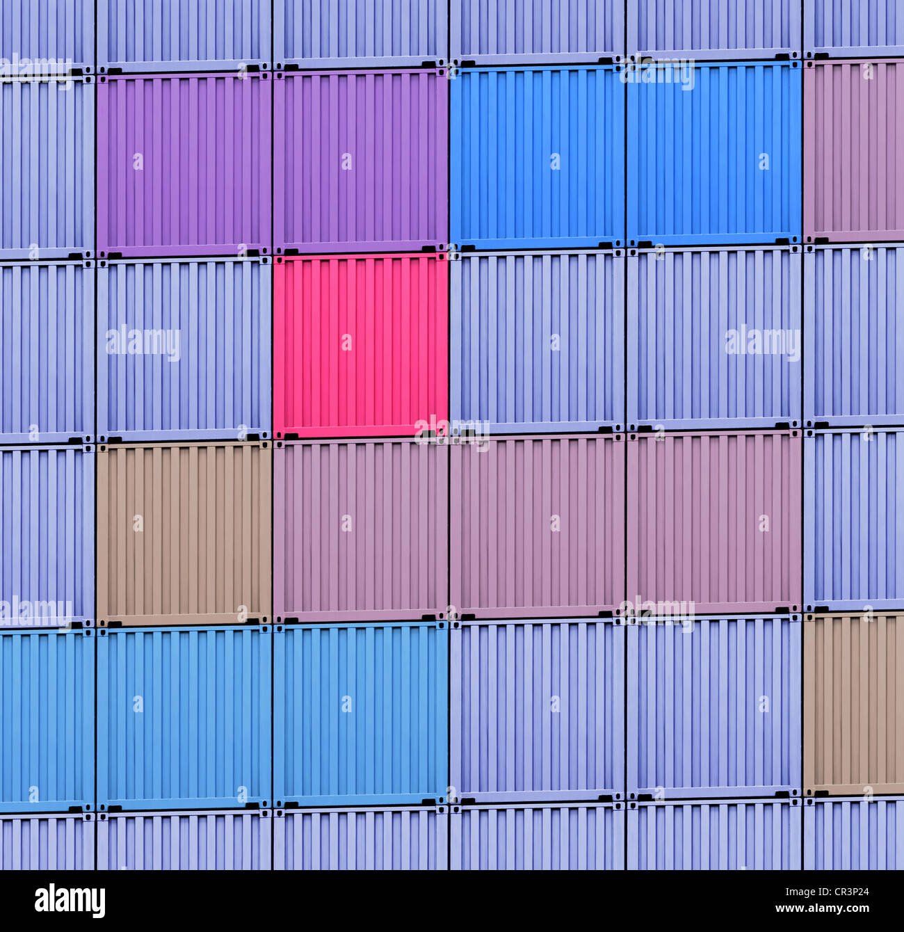 background of multi-colored freight shipping containers at the docks ...
