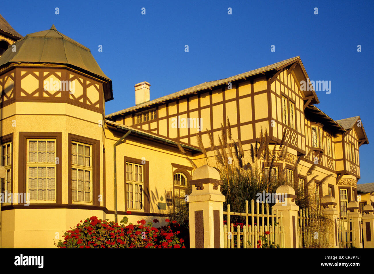 Namibia, ville de Swakopmund, Woermann house, trace of the German ...