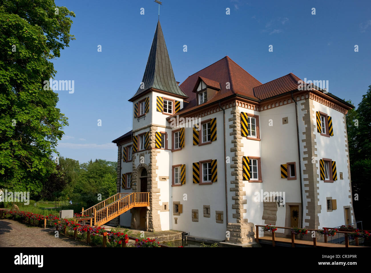 Entenstein moated castle, Schliengen, Markgraeflerland region, Baden ...