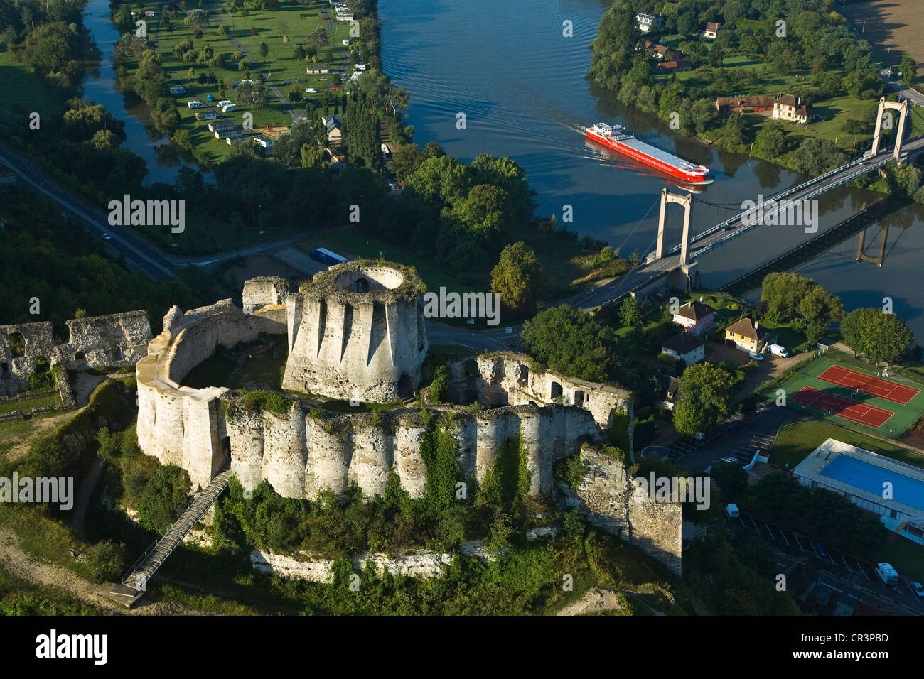 Chateau gaillard aerial hi-res stock photography and images - Alamy