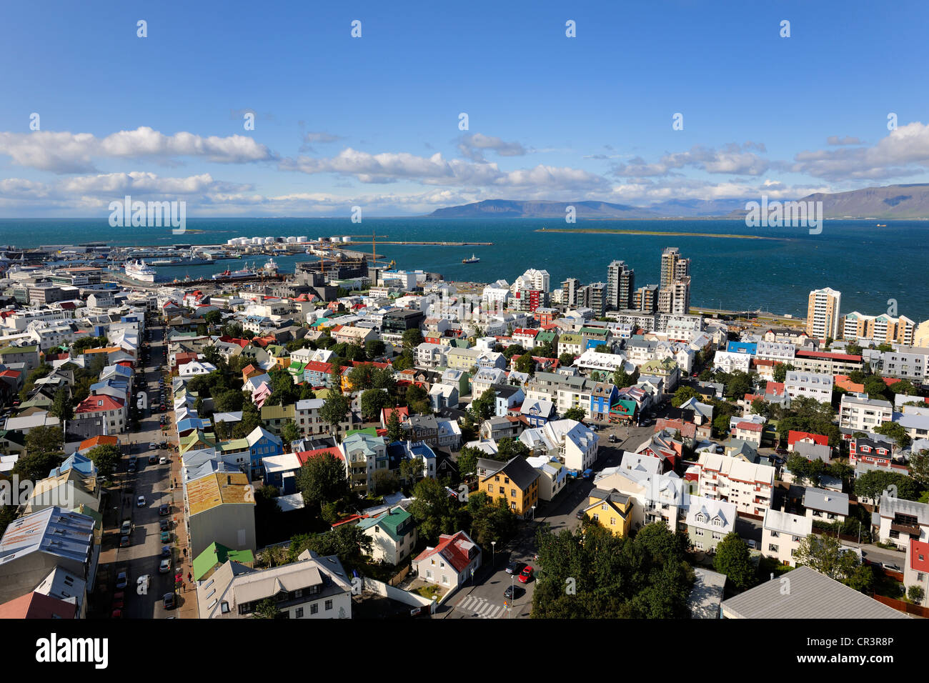 Iceland, Reykjavik, old town and harbour Stock Photo - Alamy