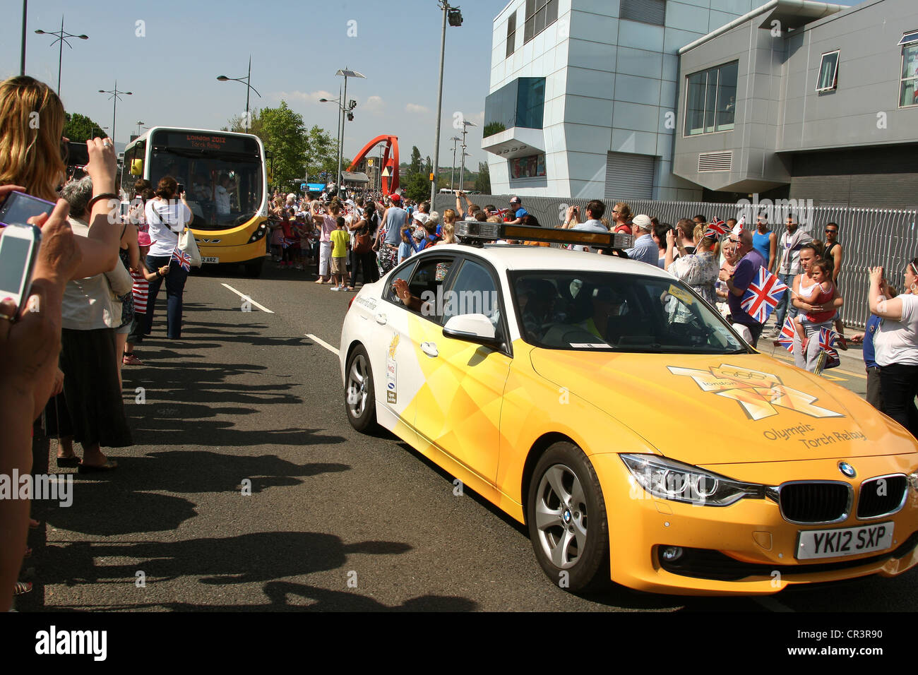 Olympic relay vehicles hi-res stock photography and images - Alamy