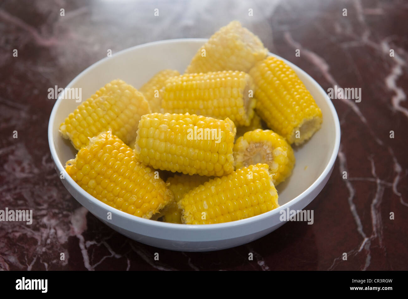 Sweat corn in bowl Stock Photo - Alamy