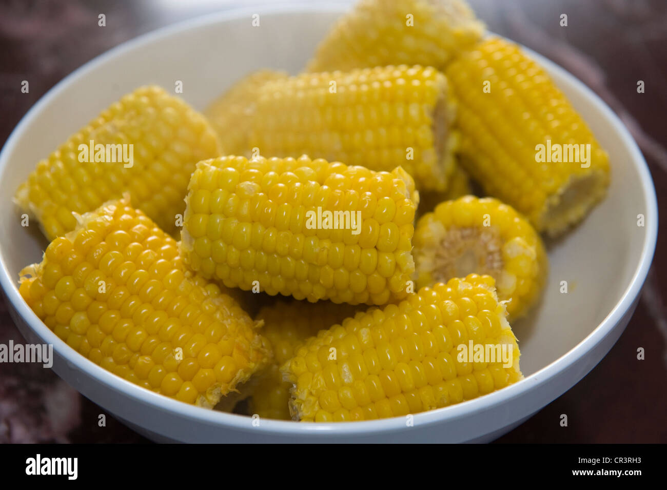 Corn in bowl Stock Photo - Alamy