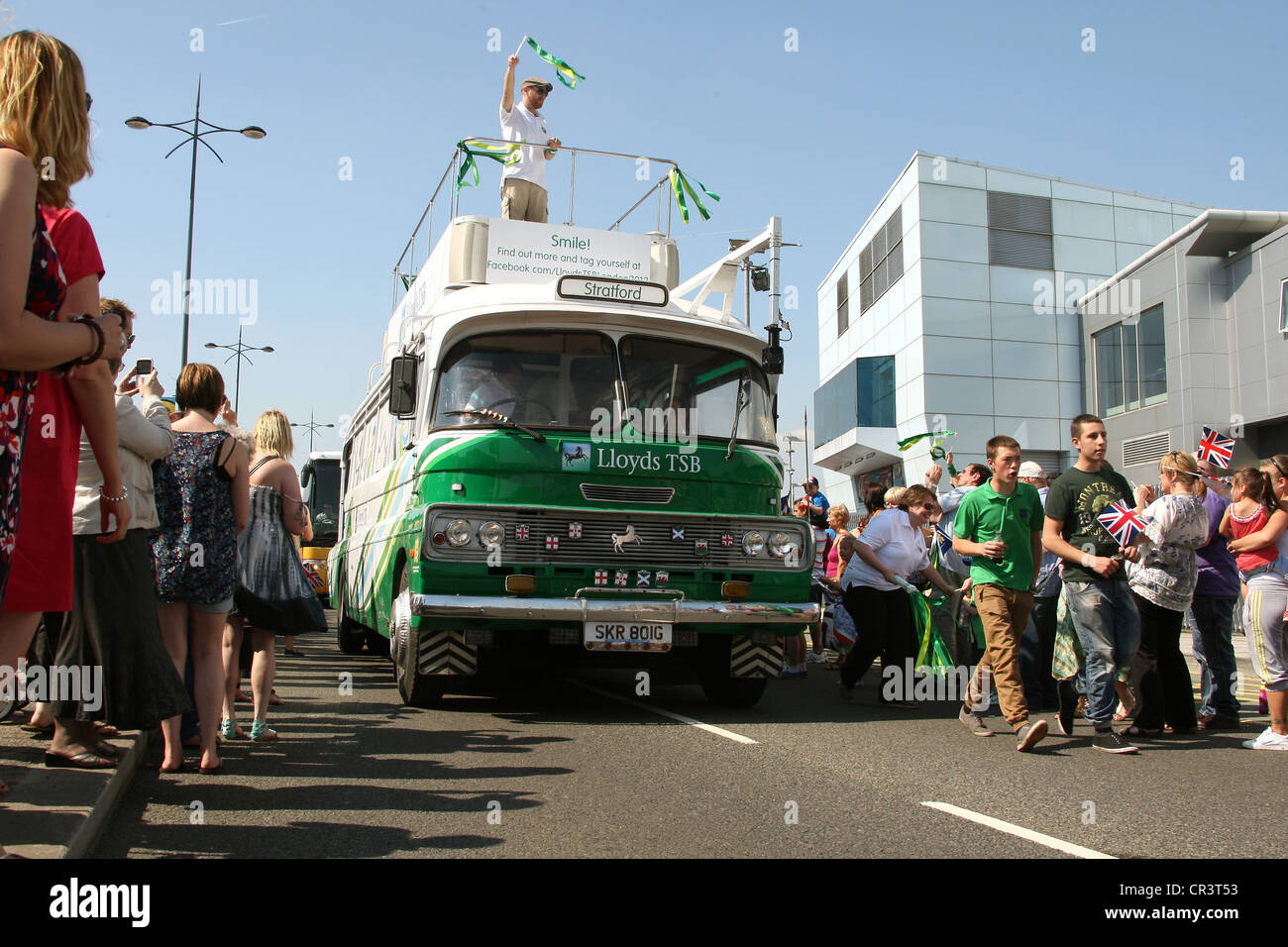 Olympic relay vehicles hi-res stock photography and images - Alamy