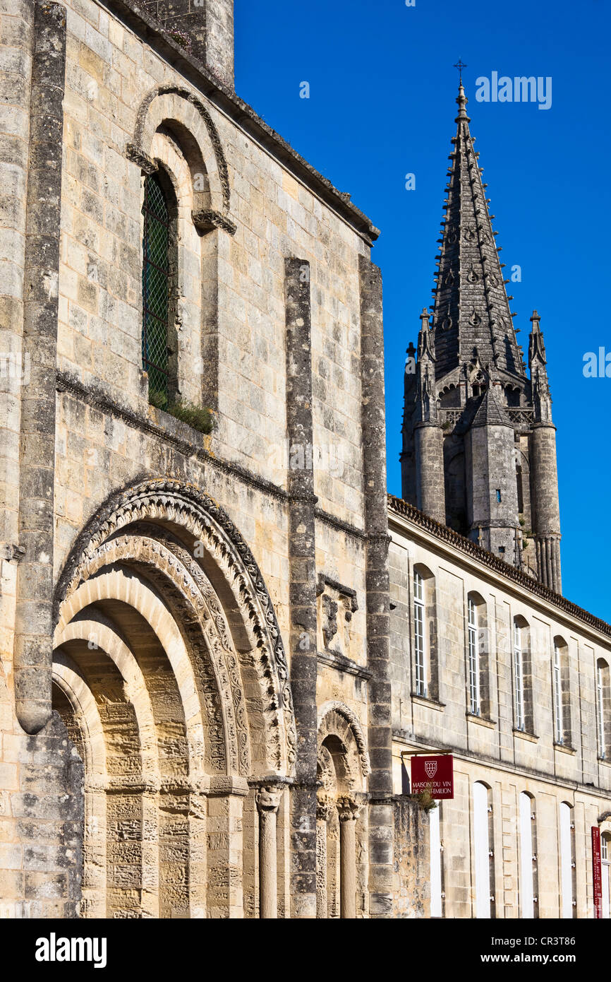 France, Gironde, Saint Emilion, UNESCO World Heritage, the abbey, Saint ...