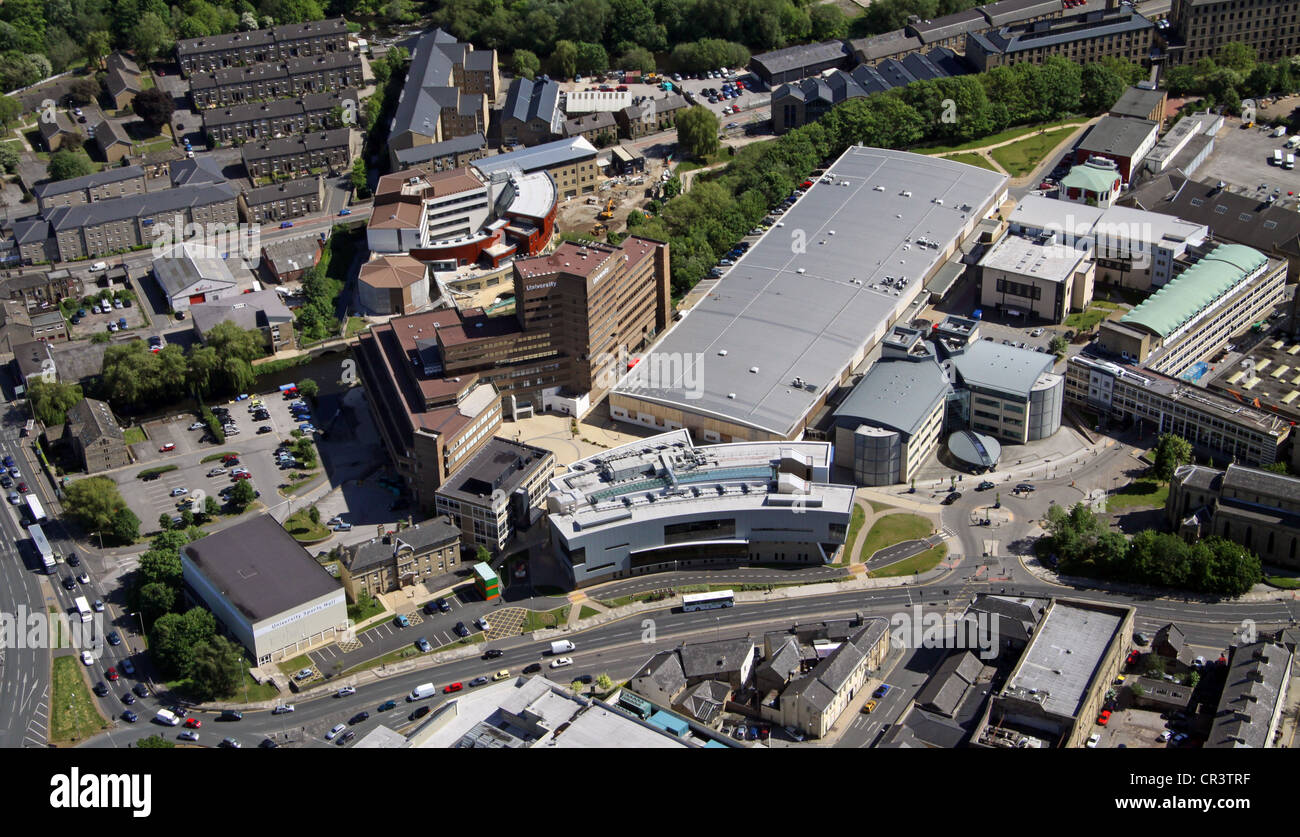 aerial view of Huddersfield University, Queensgate Campus site Stock ...