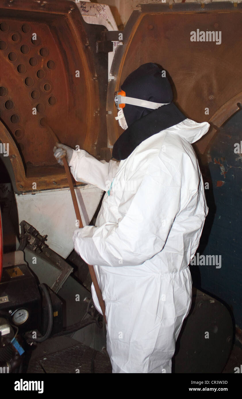 Personal protection equipment. engineer / cleaner wearing his personal ...