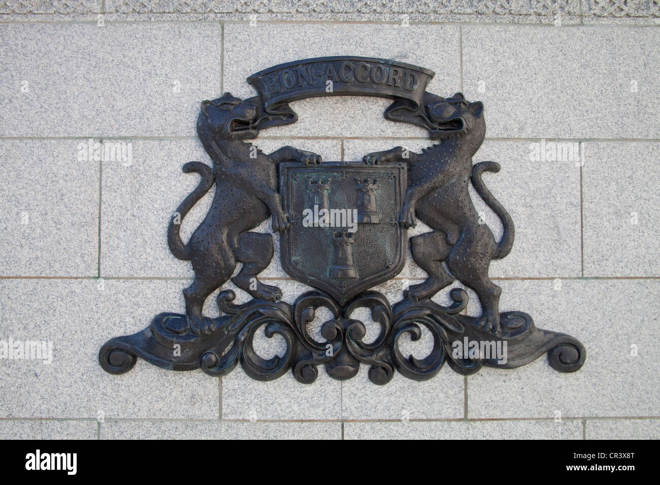 The City of Aberdeen's coat of Arms with the motto "Bon Accord Stock ...