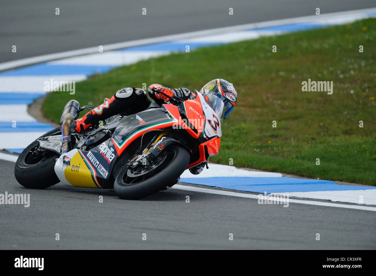 max biaggi on the aprilia, WSBK 2012 Stock Photo - Alamy