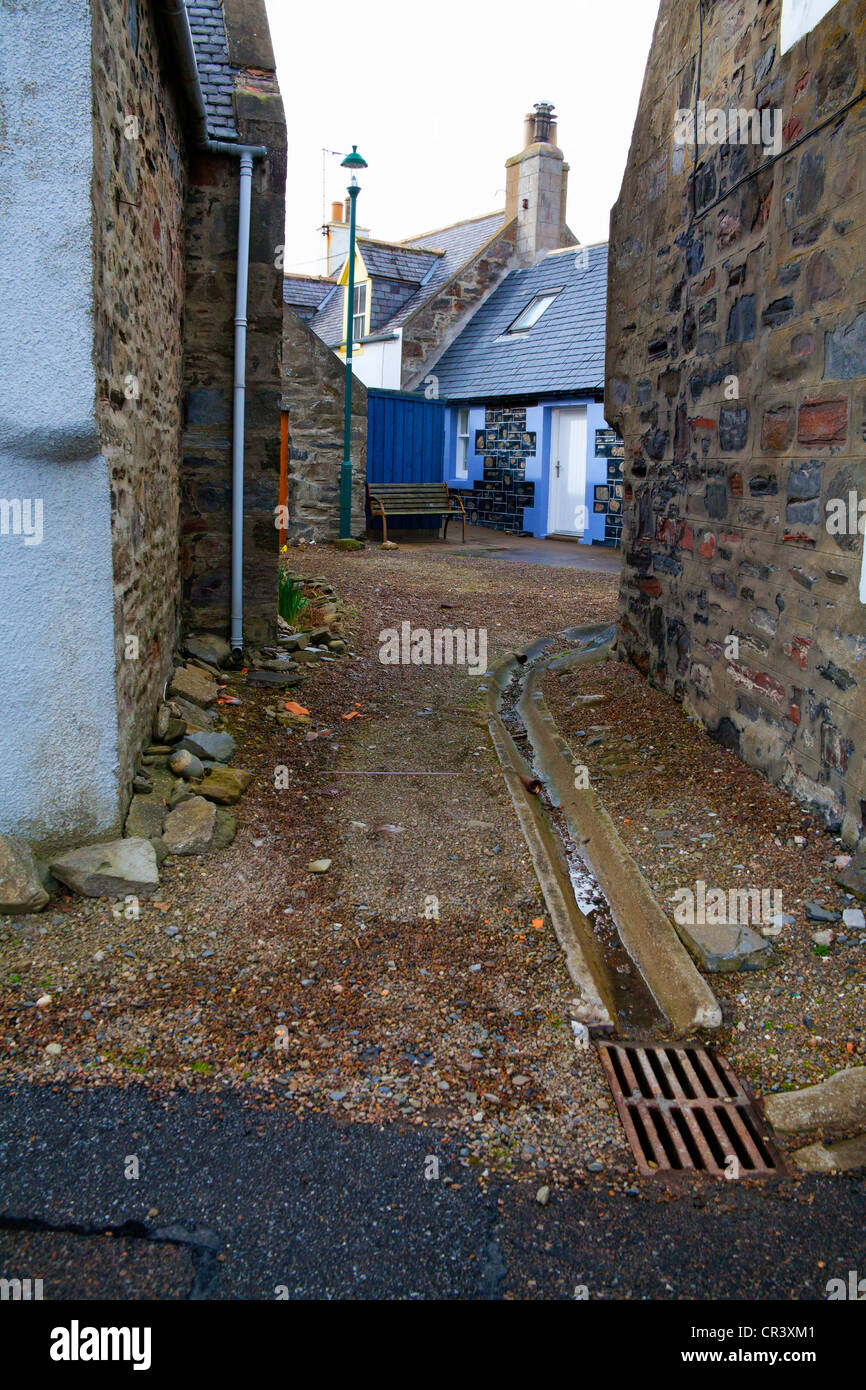 Fisher houses in Sandend, Aberdeenshire, Scotland Stock Photo - Alamy