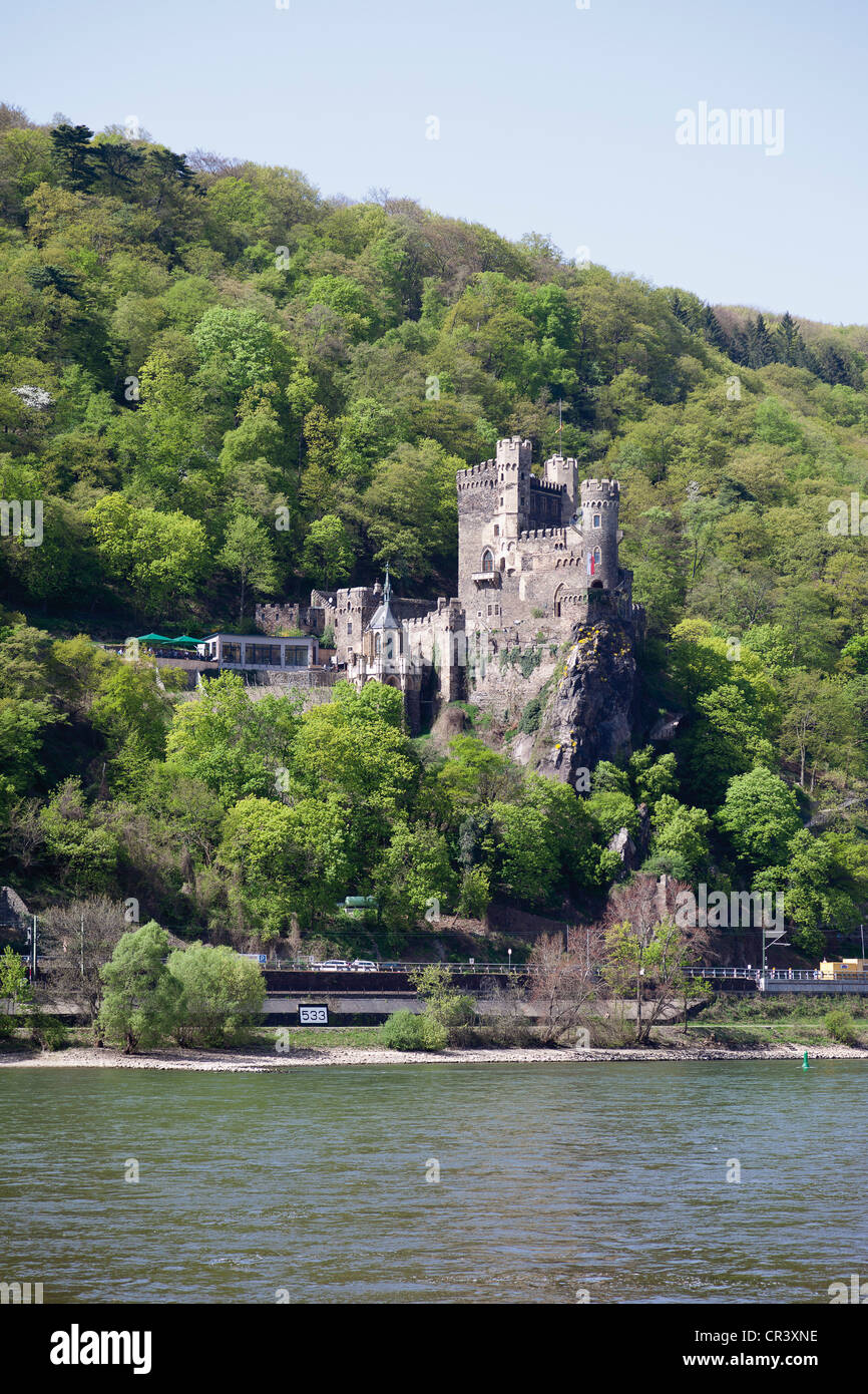 Burg Rheinstein castle, UNESCO World Heritage Site Upper Middle Rhine ...