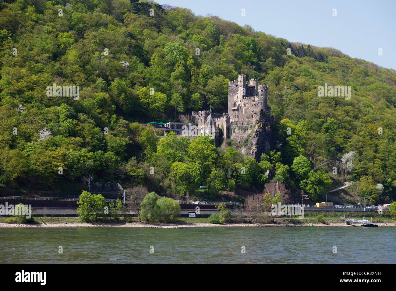 Burg Rheinstein castle, UNESCO World Heritage Site Upper Middle Rhine ...