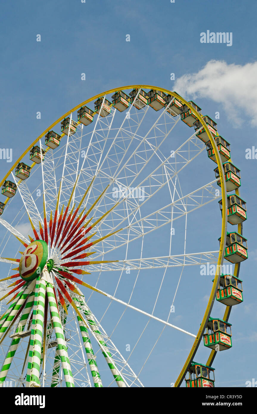 Ferris wheel, Cranger Kirmes carnival, Herne, Ruhr Area, North Rhine ...