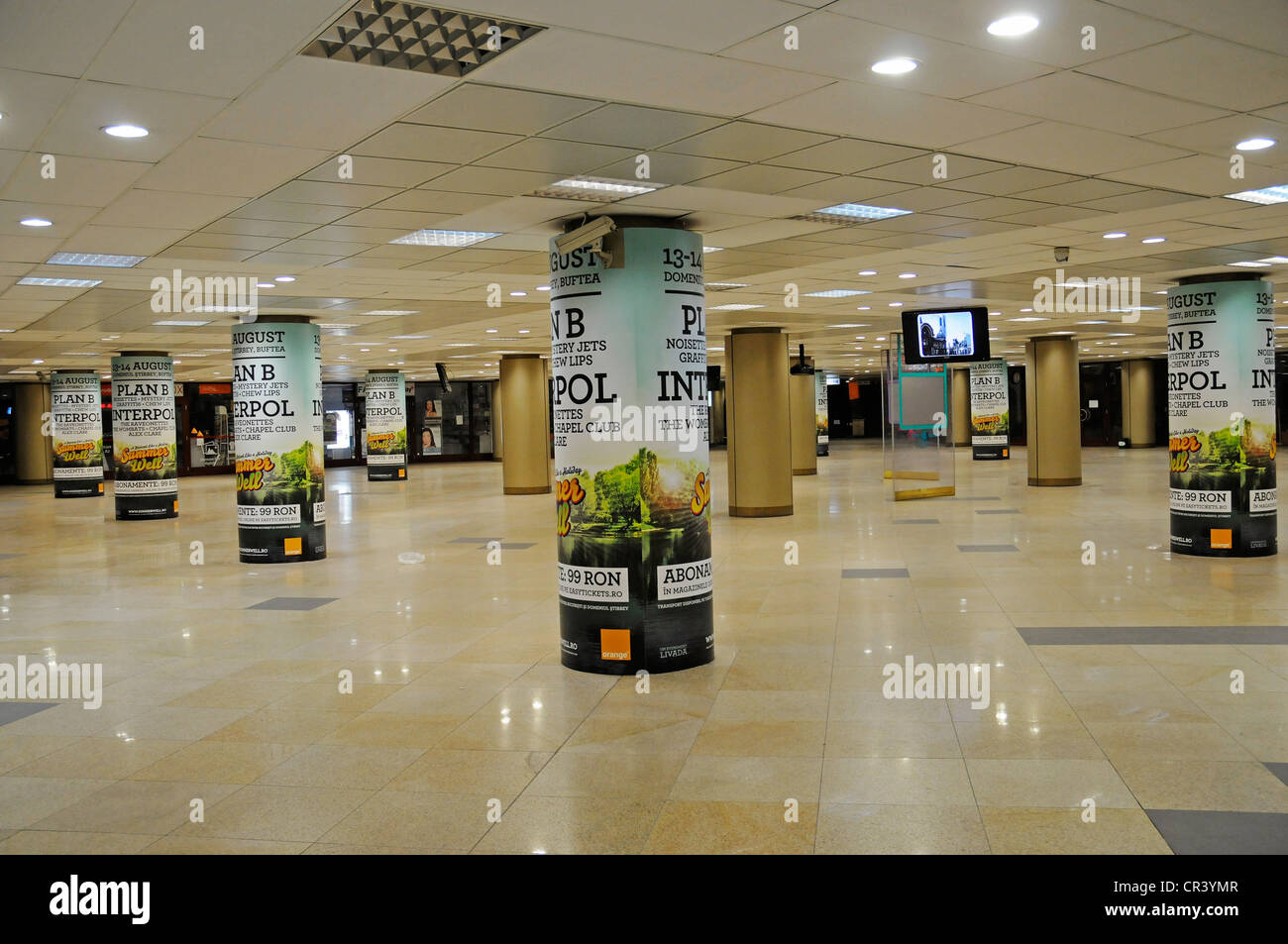 Subway for pedestrians, metro, University metro station, Bucharest ...