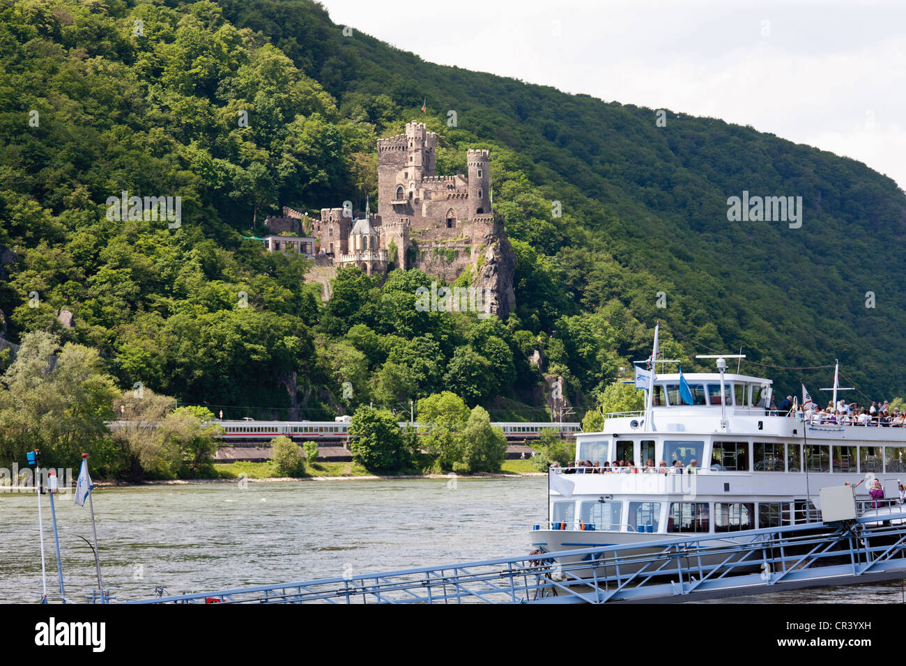 Burg Rheinstein castle on the Rhine, Trechtingshausen, UNESCO World ...