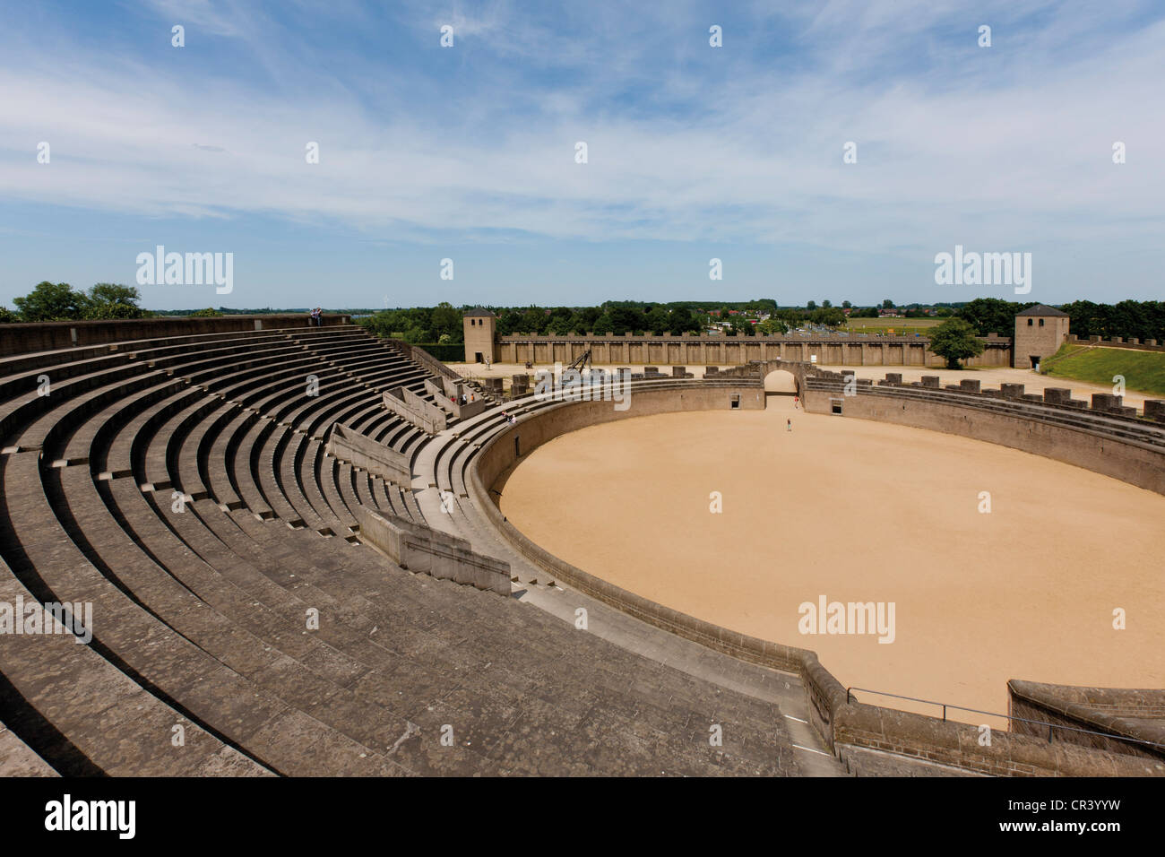 Reconstructed amphitheater, LVR Archaeological Park Xanten, Colonia ...