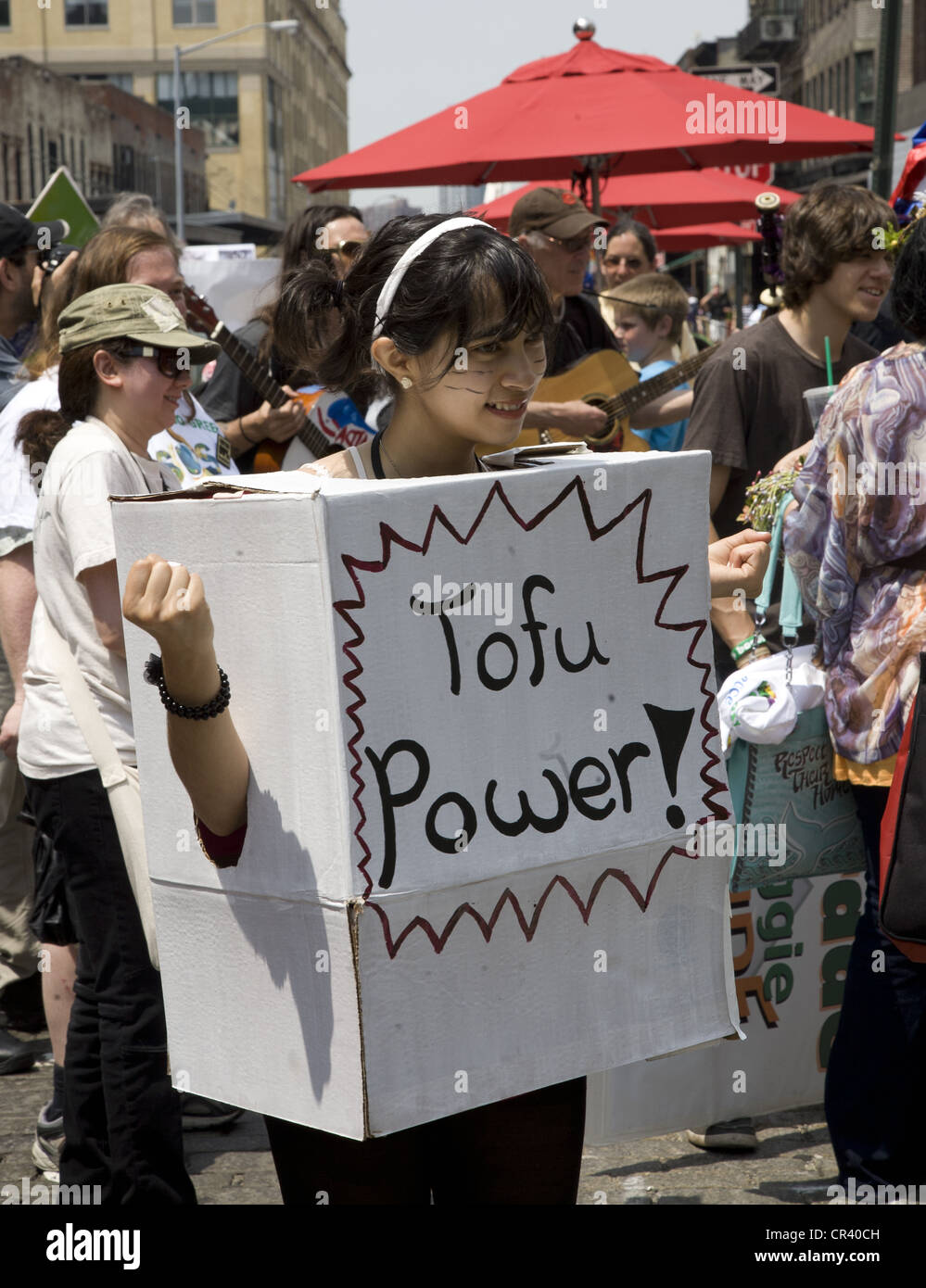Annual Veggie Pride Parade in Greenwich Village, New York City Stock ...