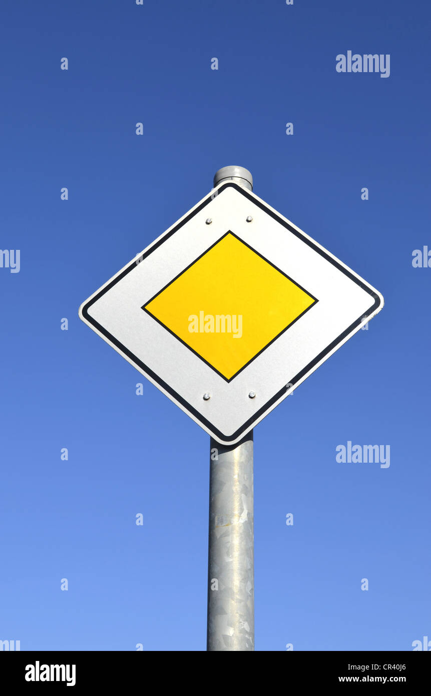 Right of way, traffic sign, Germany, Europe Stock Photo - Alamy
