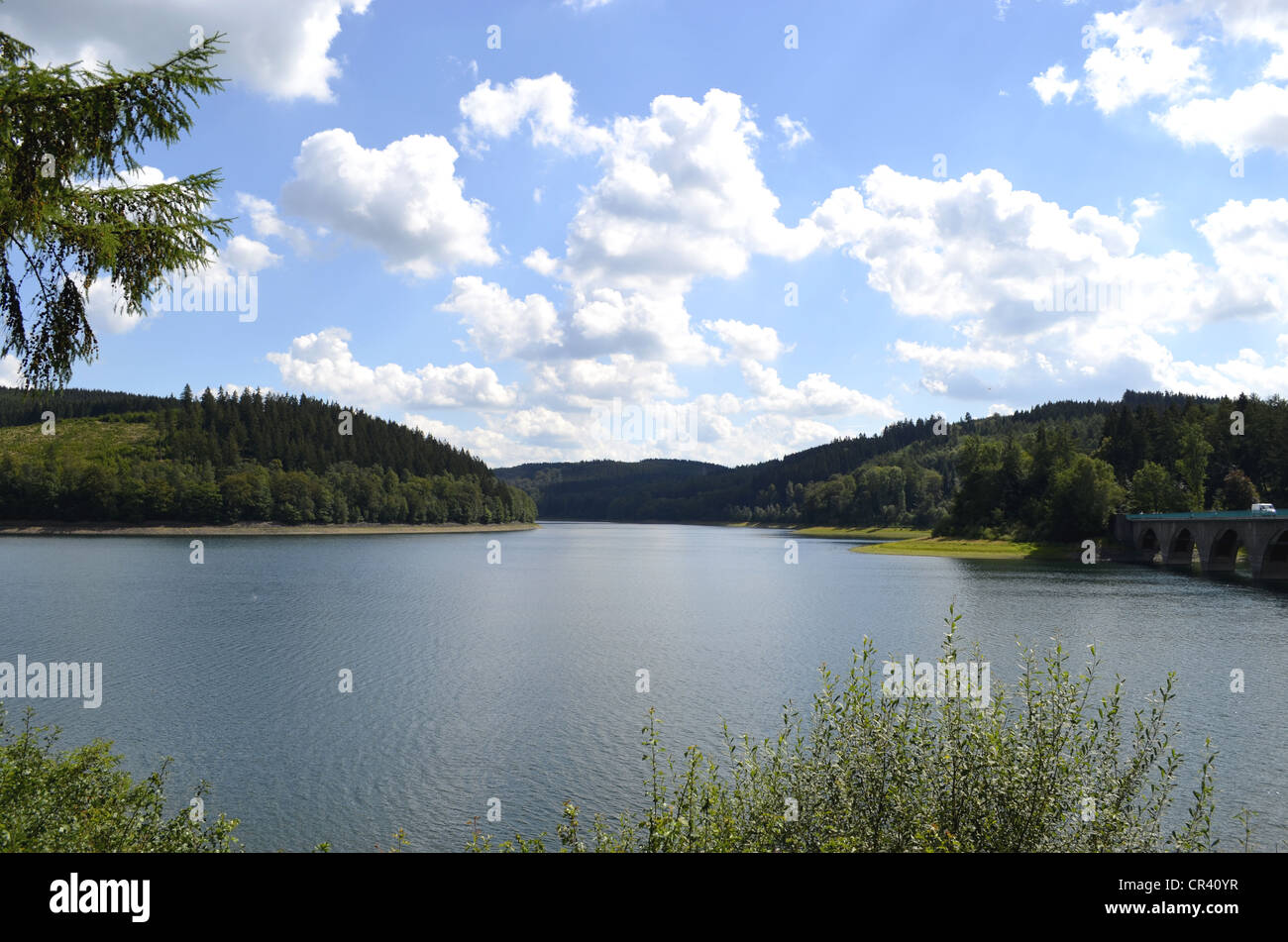 Versetalsperre Reservoir between Luedenscheid and Herscheid, artificial ...