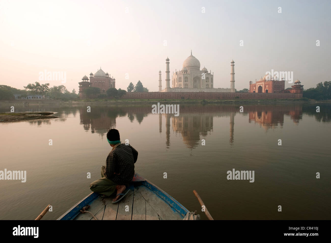 India, Uttar Pradesh State, Agra, Taj Mahal UNESCO World Heritage Stock ...