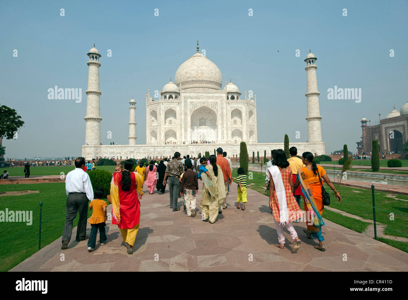 India, Uttar Pradesh State, Agra, Taj Mahal UNESCO World Heritage Stock ...