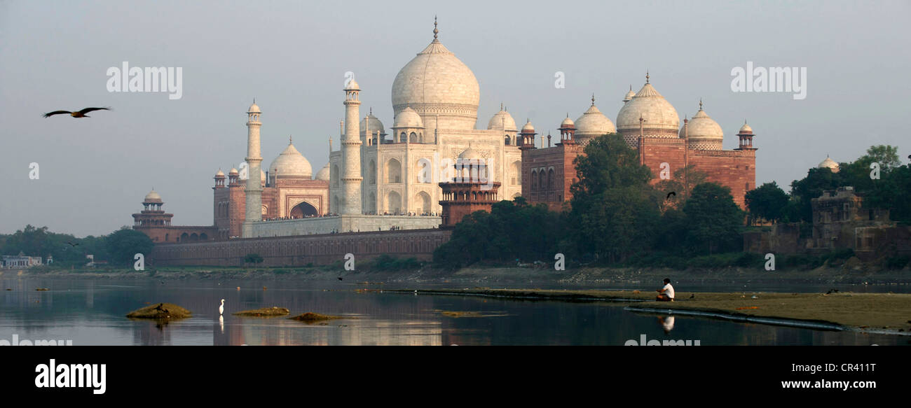 India, Uttar Pradesh State, Agra, Taj Mahal UNESCO World Heritage Stock ...
