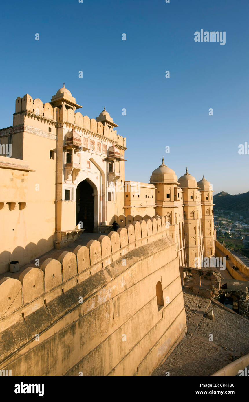 India, Rajasthan State, Jaipur, Amber Palace or Amber Fort, Gate of the ...