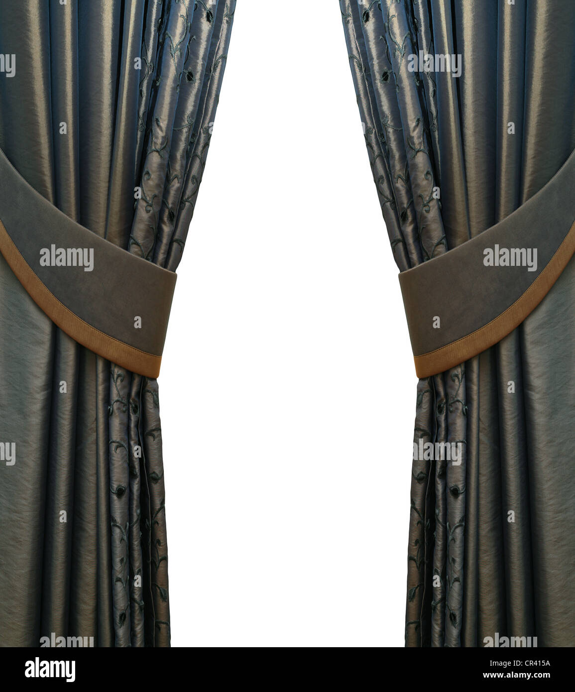 Two identical portieres between which white space Stock Photo - Alamy