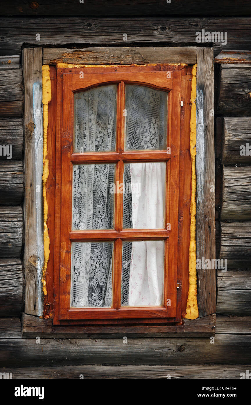 Very old window from the historical village Stock Photo - Alamy