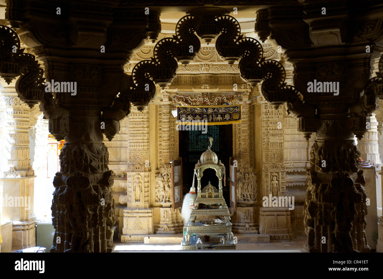 India, Rajasthan State, Jaisalmer, Citadel, Adinath Jain Temple Stock ...