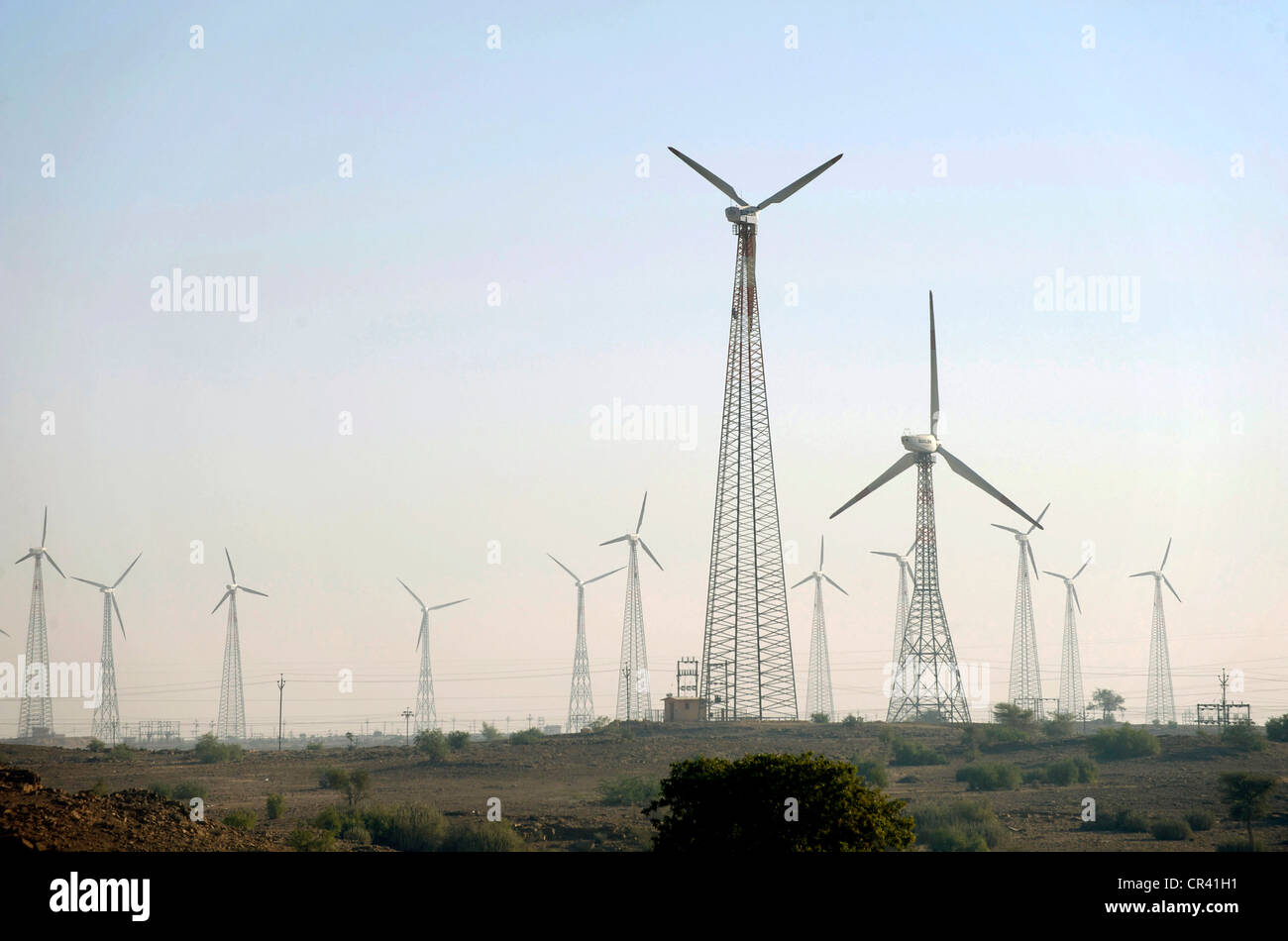 India, Rajasthan State, Jaisalmer, wind turbines Stock Photo - Alamy
