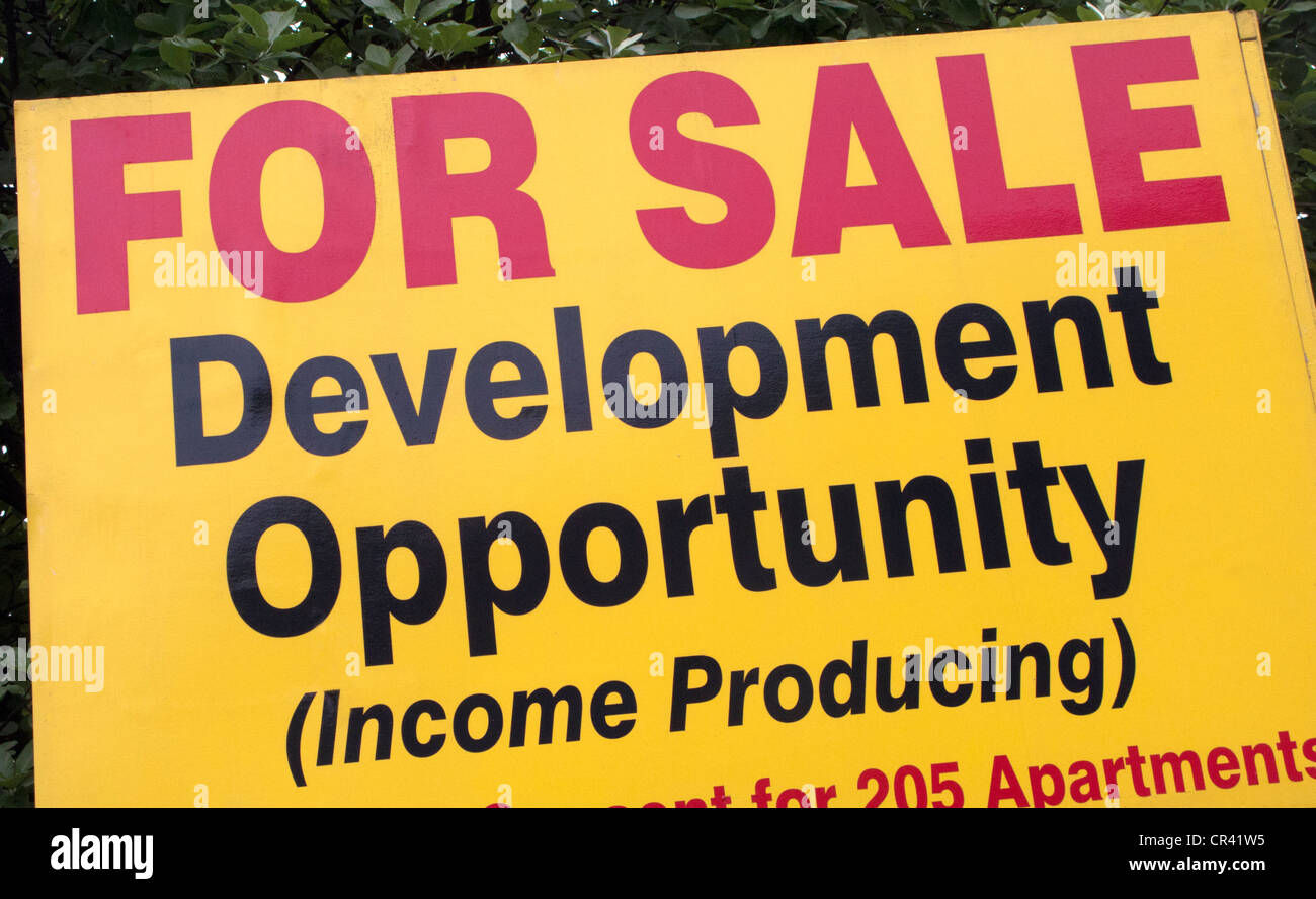 Development Opportunity sale sign Stock Photo - Alamy