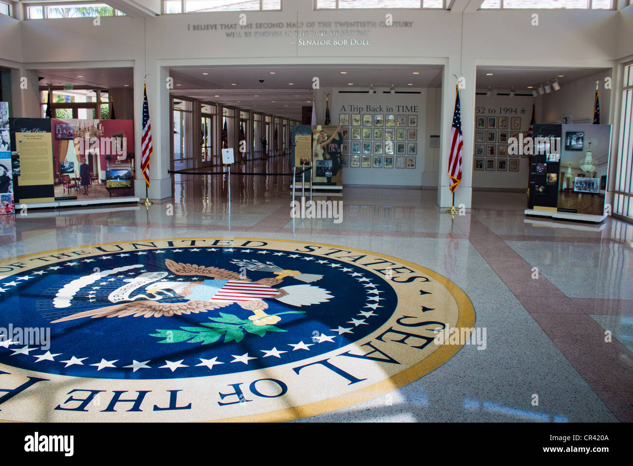Lobby of the Nixon Library and Museum, Yorba Linda, CA Stock Photo - Alamy