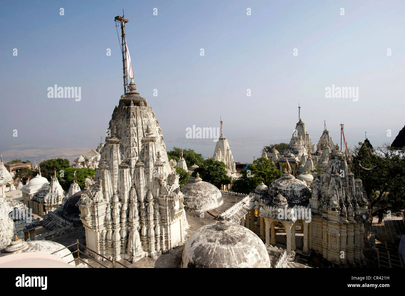 India, Gujarat State, Shatrunjaya Hill, Palitana Temples Stock Photo ...