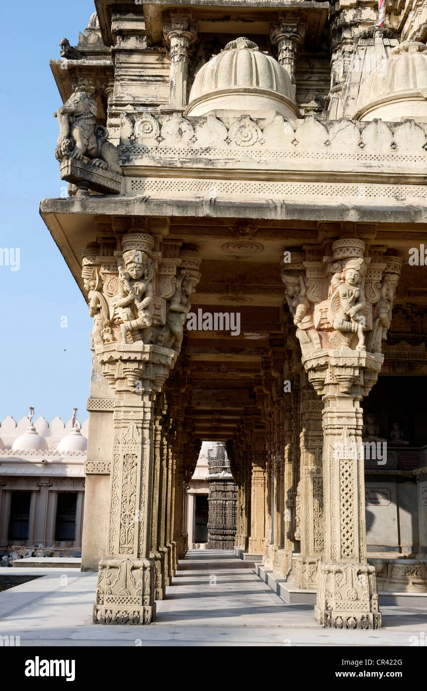 India, Gujarat State, Shatrunjaya Hill, Palitana Temples Stock Photo ...