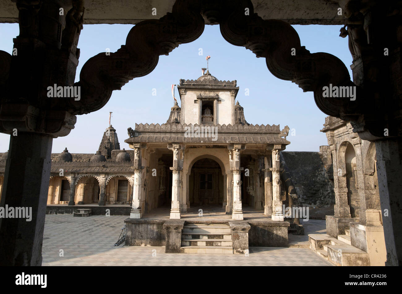 India, Gujarat State, Shatrunjaya Hill, Palitana Temples Stock Photo ...