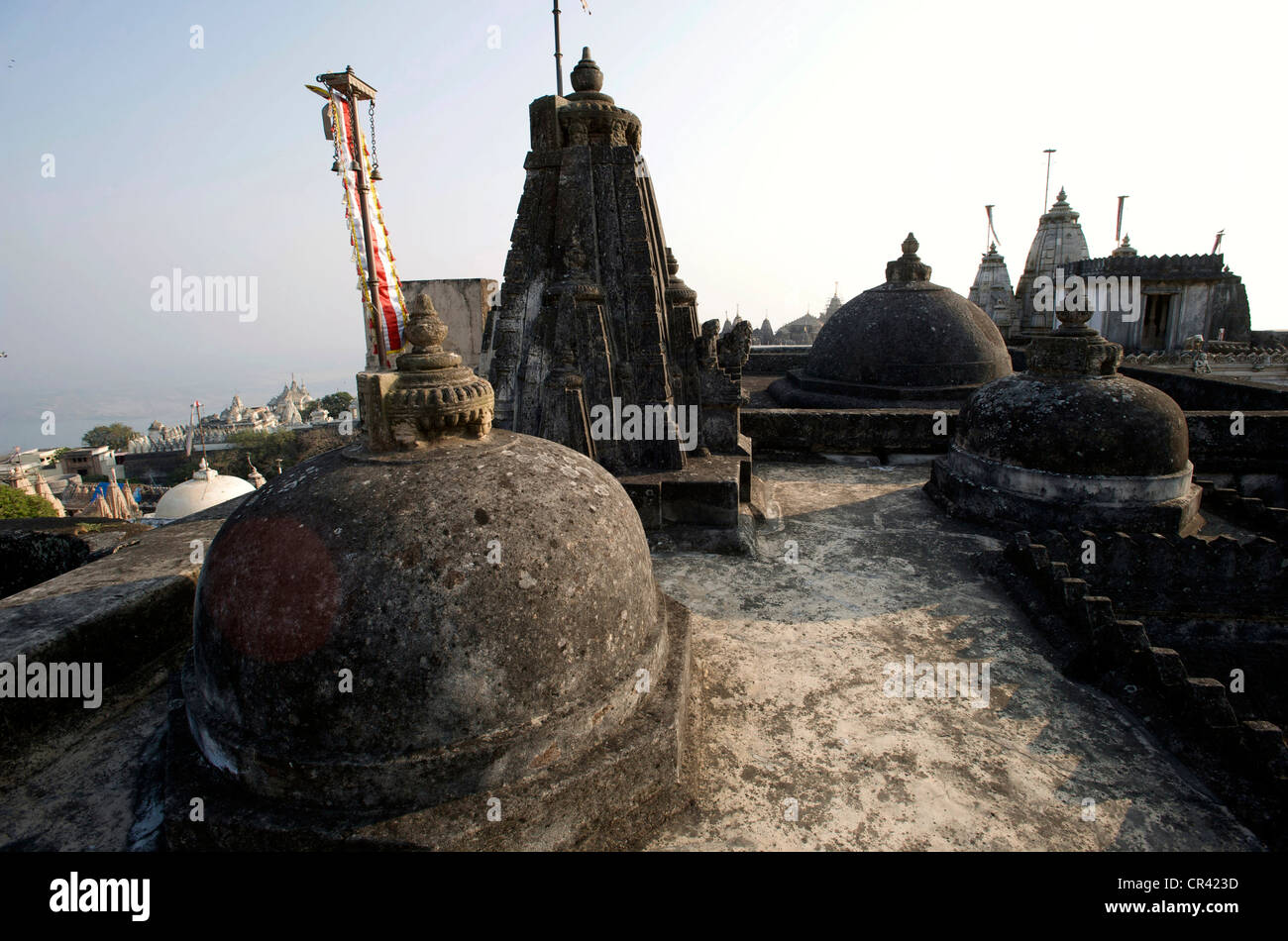 India, Gujarat State, Shatrunjaya Hill, Palitana Temples Stock Photo ...